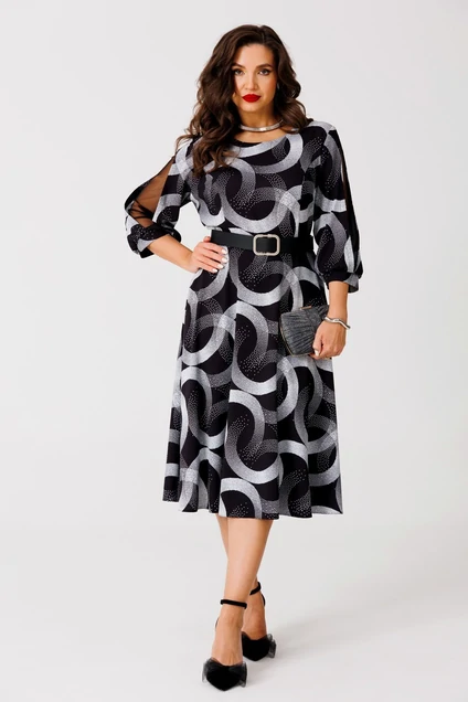 Платье 5422 черно-белый AGATTI купить в интернет магазине Велесмода